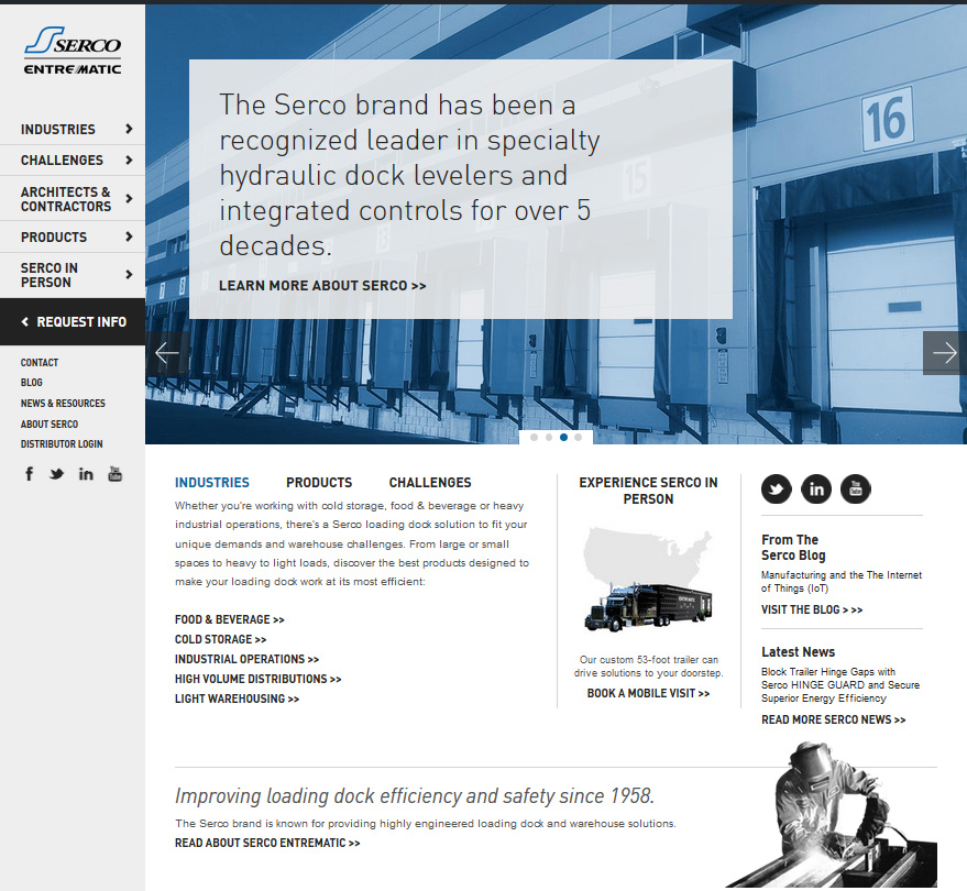 Entrematic Launches Redesigned Serco Website - Serco